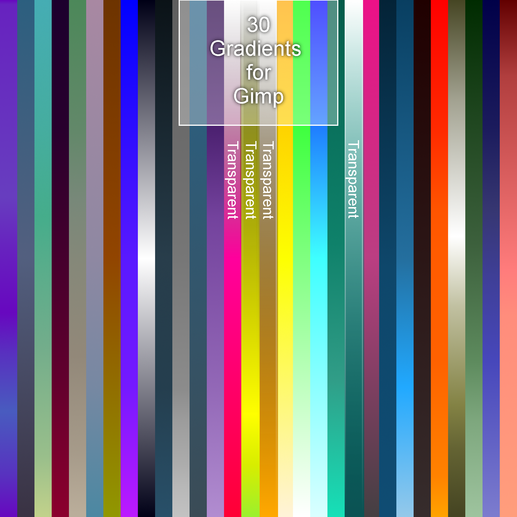 65 GIMP Gradients Pack Photoshop Styles 